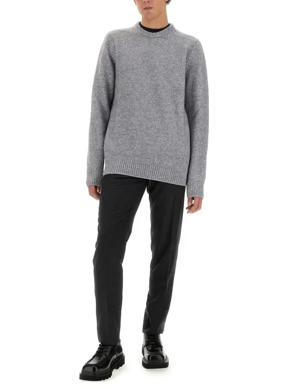 Dolce & Gabbana Jersey With Logo Plaque - Gray