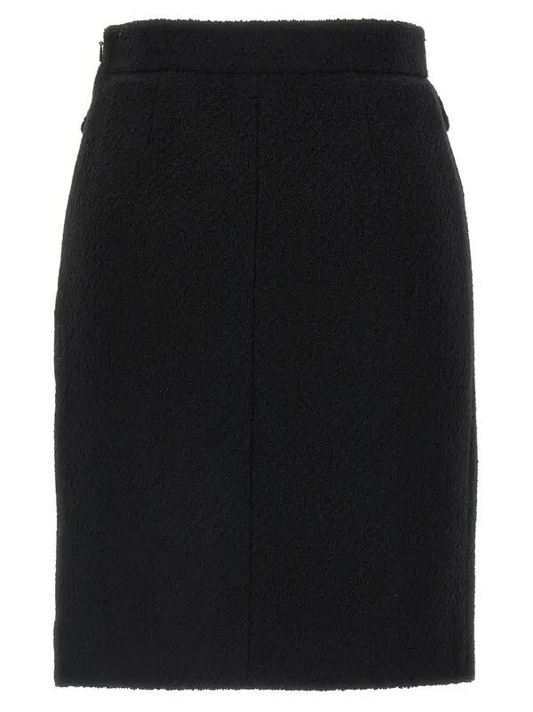 Chloé Bouclé Wool Midi Skirt