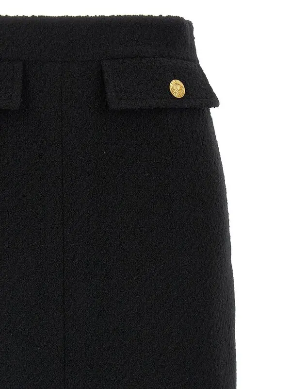 Chloé Bouclé Wool Midi Skirt