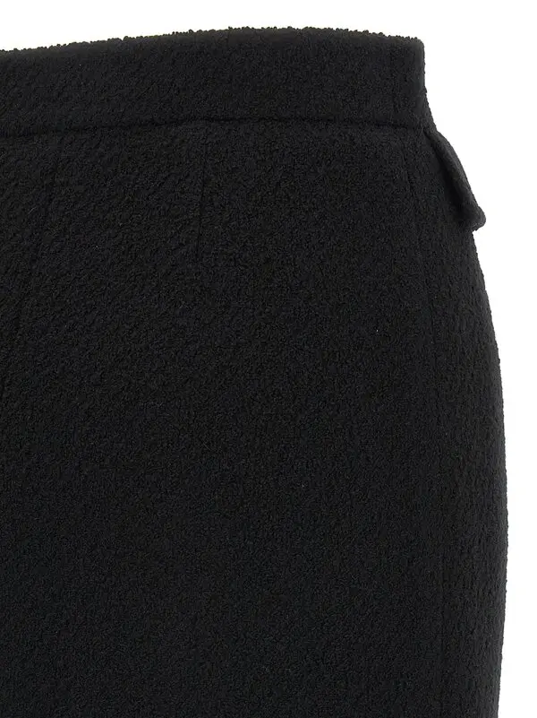 Chloé Bouclé Wool Midi Skirt