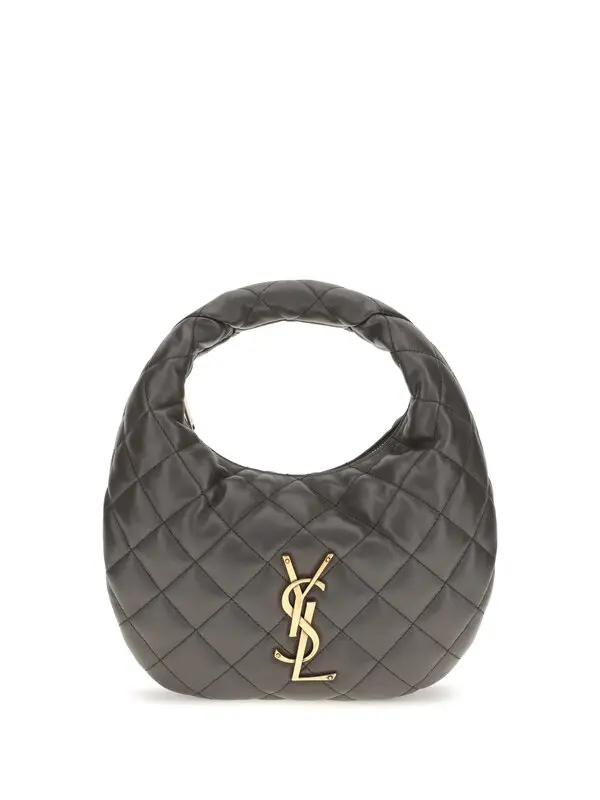 Saint Laurent Icarino Quilted Nappa Handbag - Gray