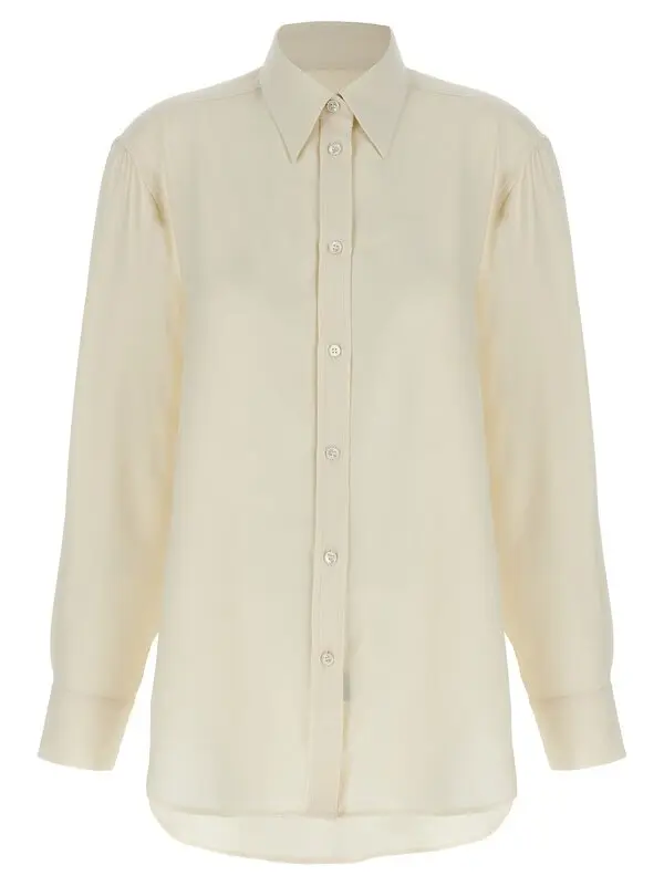 Brioni Cady Silk Shirt - White