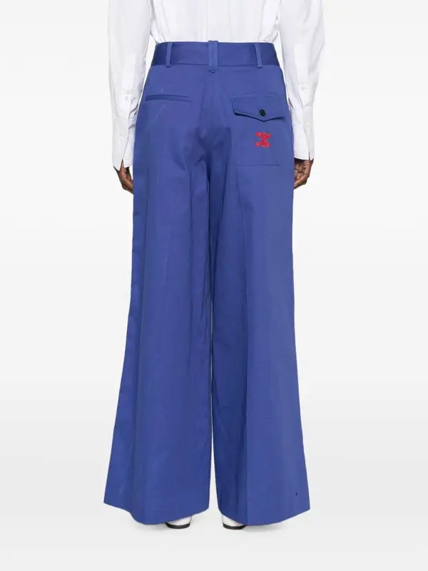 Celine Cotton Wide-leg Trousers