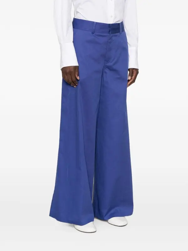 Celine Cotton Wide-leg Trousers