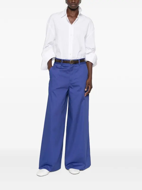 Celine Cotton Wide-leg Trousers