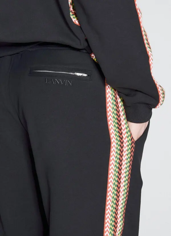 LANVIN Side Curb Track Pants - Black