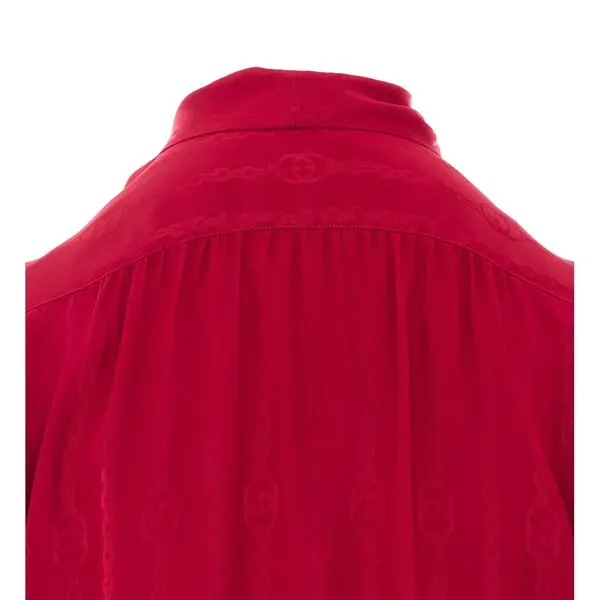 Gucci Interlocking G Chain Silk Jacquard Shirt