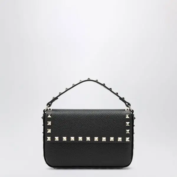 Valentino Garavani Grained Calfskin Rockstud Pouch - Black