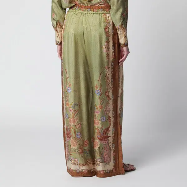 Zimmermann Indra Relaxed Trousers With Floral Print - Multicolor