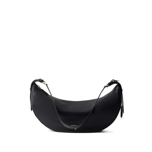Prada Nappa Leather Shoulder Bag - Black