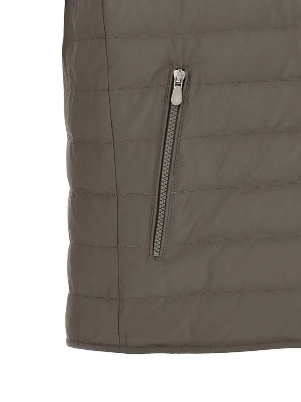 Brunello Cucinelli Quilted Technical Microfiber Vest - Green