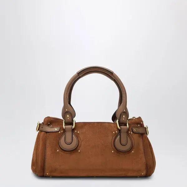 Chloé Paddington Suede Calf Leather Bag In Vintage - Brown