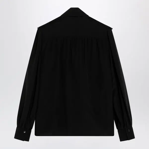 Chloé Silk Blouse With Lavalliã¨re - Black