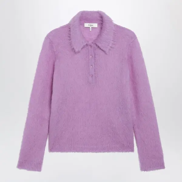 Chloé Alpaca-blend Cardigan - Purple