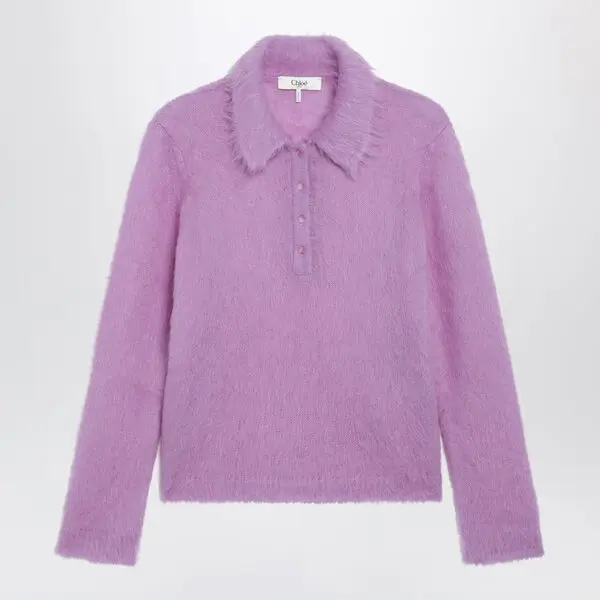 Chloé Alpaca-blend Cardigan - Purple