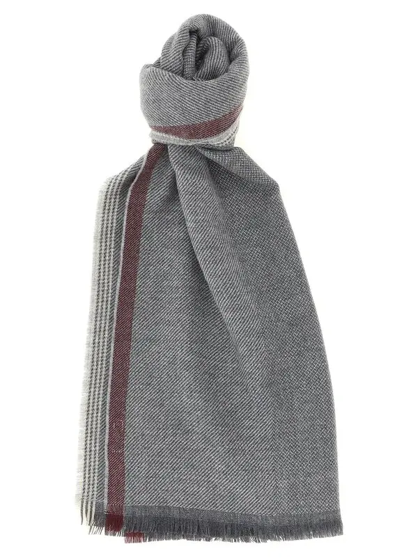 Brunello Cucinelli Diagonal Wool And Cashmere Scarf