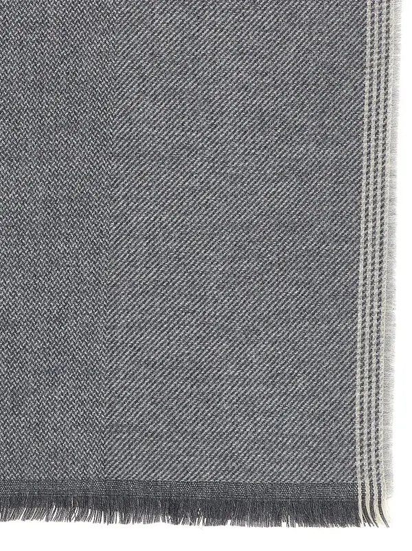 Brunello Cucinelli Diagonal Wool And Cashmere Scarf