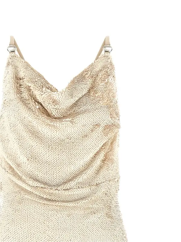 Coperni Sequin Dress - Cream