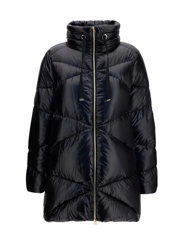 Herno Quilted Drawstring Down Jacket - Black