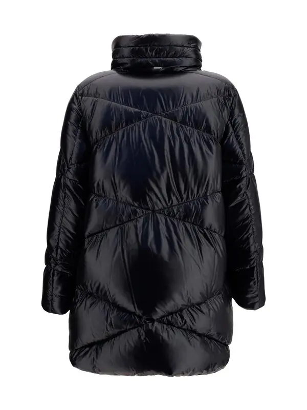 Herno Quilted Drawstring Down Jacket - Black