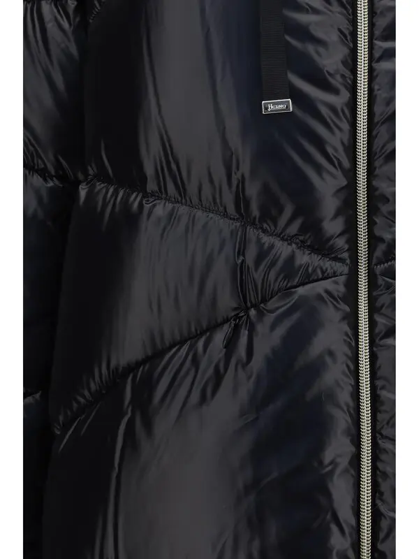Herno Quilted Drawstring Down Jacket - Black