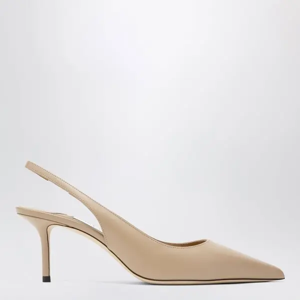 JIMMY CHOO Leather Slingbacks With Ankle Strap