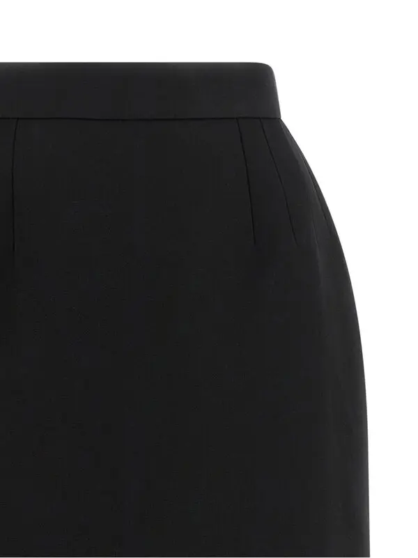 Versace Grain De Poudre Wool Skirt