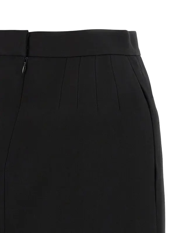 Versace Grain De Poudre Wool Skirt