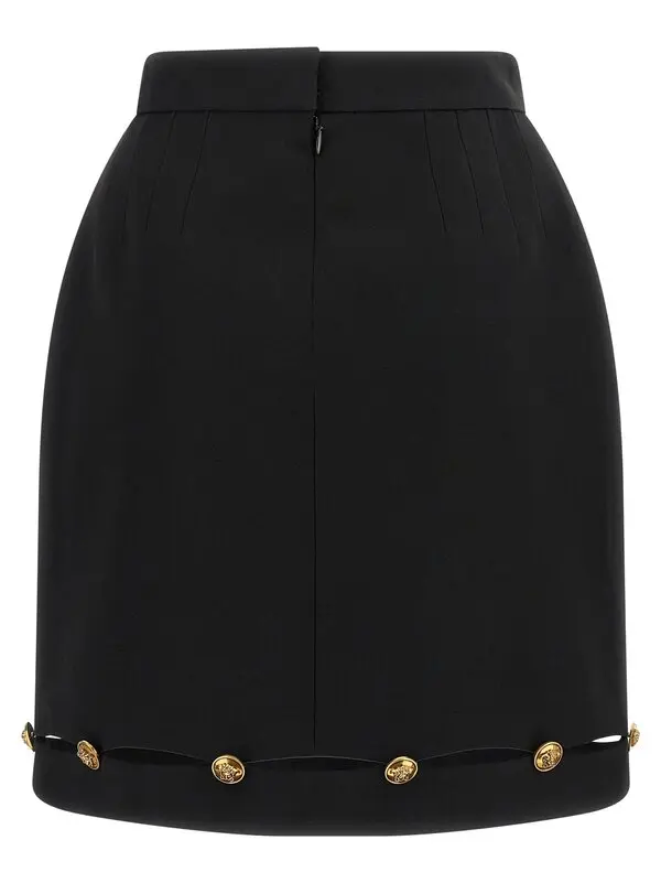 Versace Grain De Poudre Wool Skirt