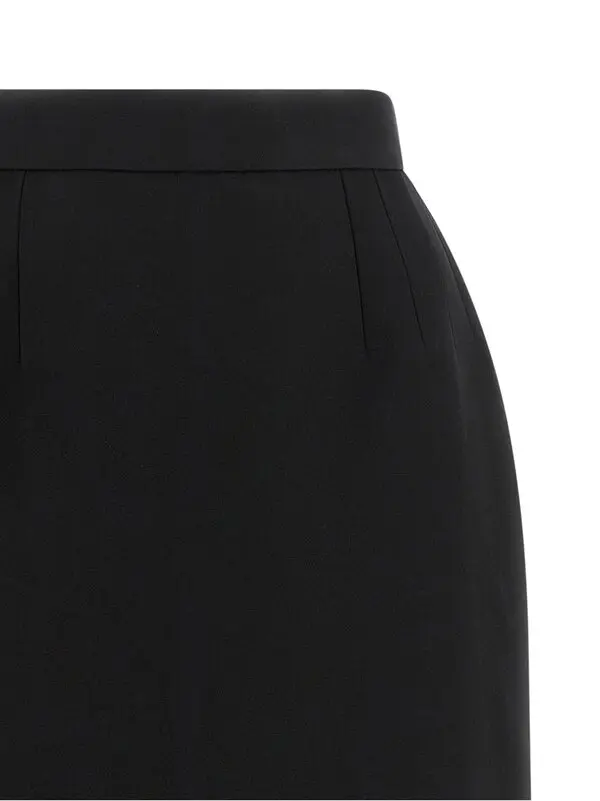 Versace Grain De Poudre Wool Skirt