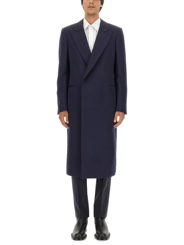 Alexander McQueen Double-breasted Coat - Blue