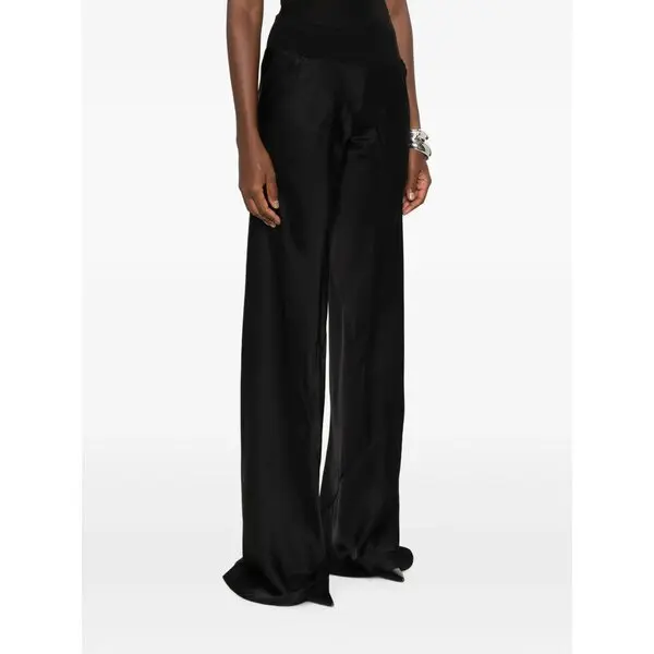 Rick Owens Panelled Satin Palazzo Pants - Black