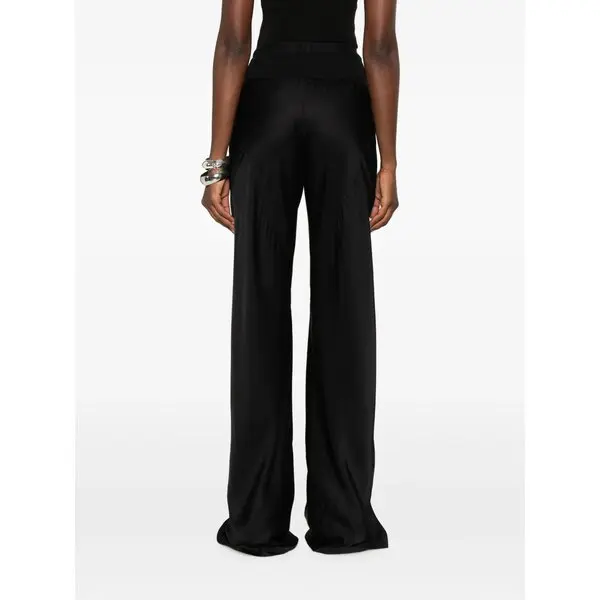 Rick Owens Panelled Satin Palazzo Pants - Black