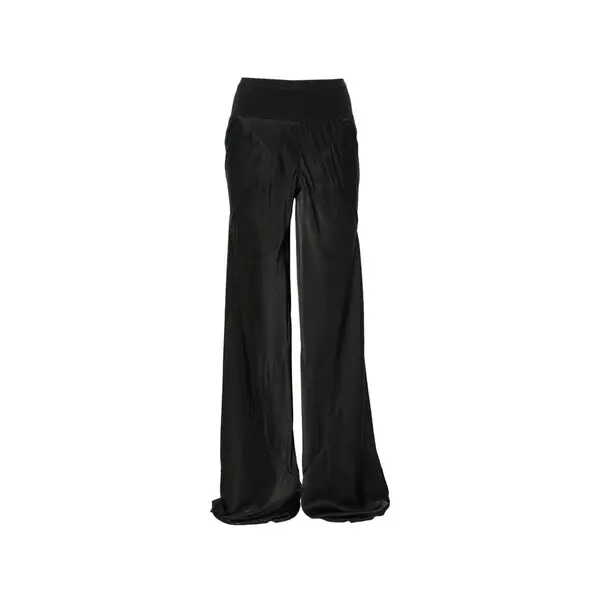 Rick Owens Panelled Satin Palazzo Pants - Black