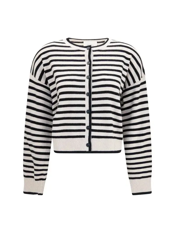 LISA YANG Marit Striped Cardigan