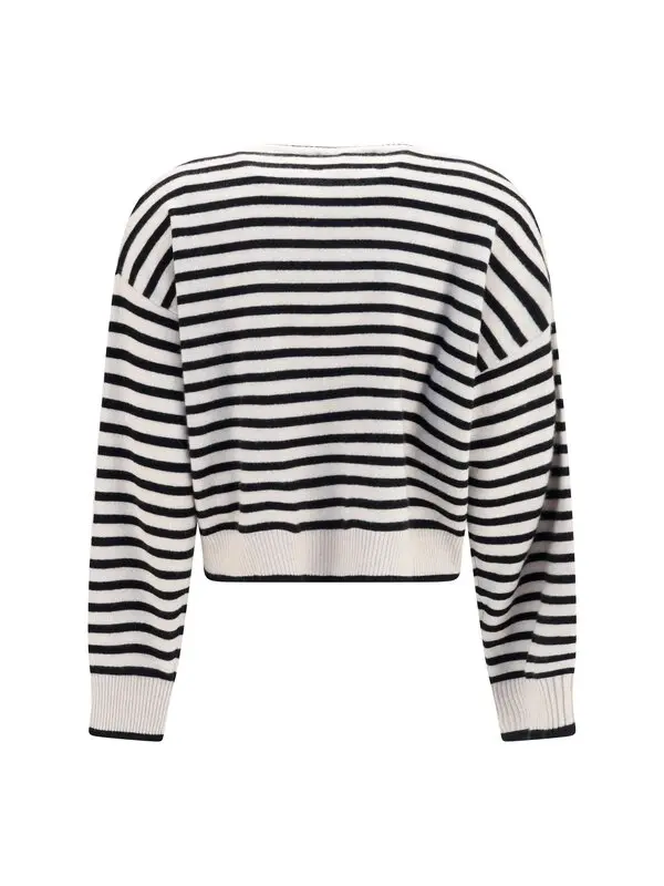 LISA YANG Marit Striped Cardigan