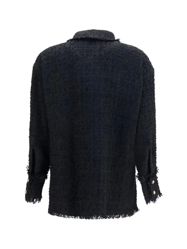 Balmain Tweed Shirt - Black