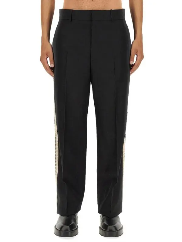 Palm Angels Pants With Logo Band - Black