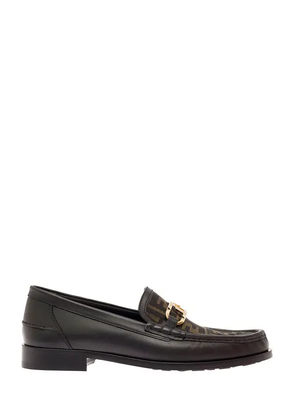 Fendi O¿lock Loafer Tessuto Jacq.ff+vitello
