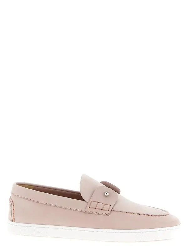 CHRISTIAN LOUBOUTIN Chambeliboat Loafers With Metal Detail - Pink