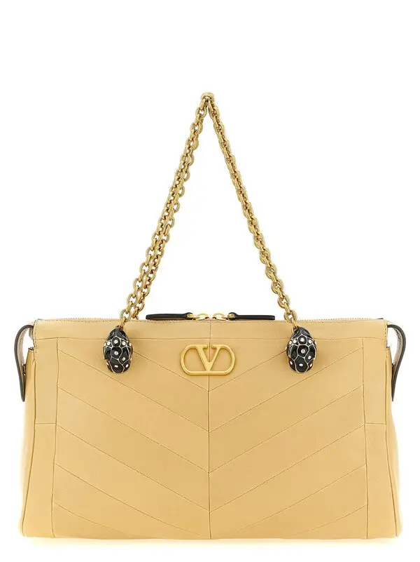 Valentino Garavani Panthea Shoulder Bag - Cream