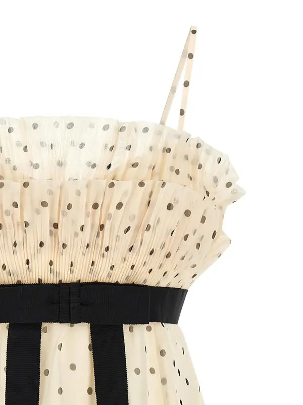 Zimmermann Polka Dot Pleated Camisole Top - White