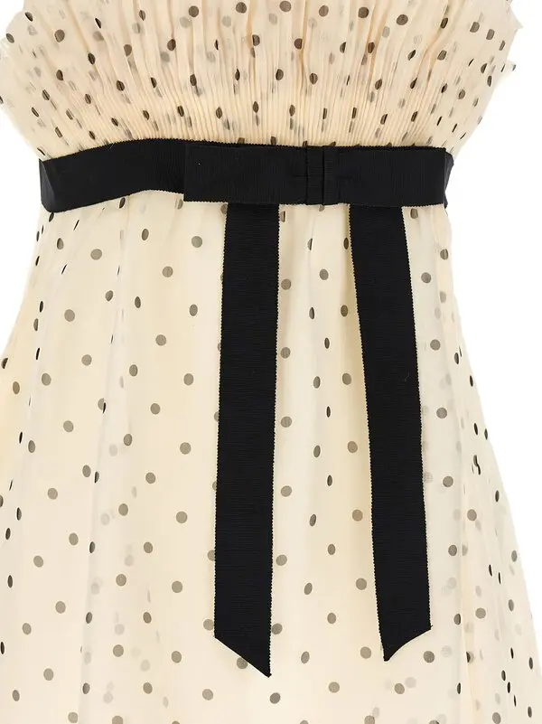 Zimmermann Polka Dot Pleated Camisole Top - White