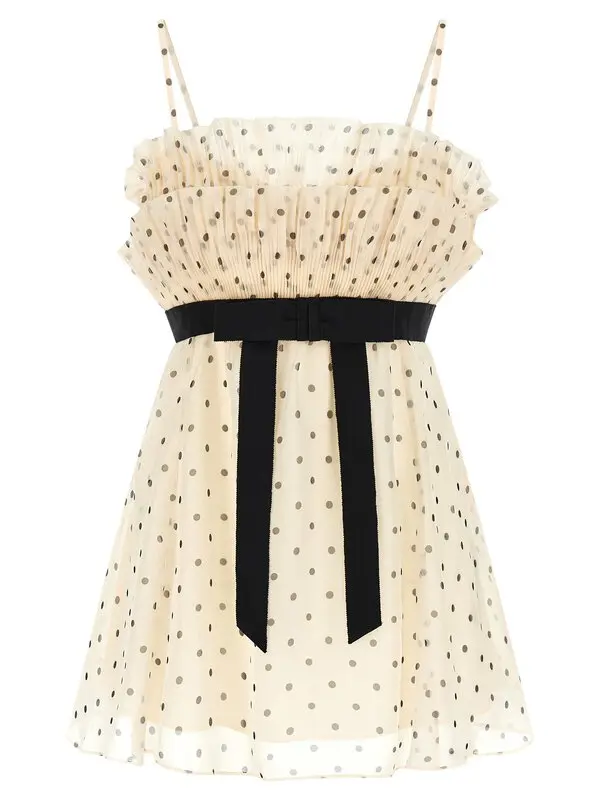 Zimmermann Polka Dot Pleated Camisole Top - White