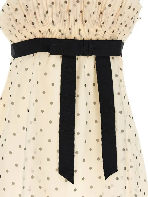 Zimmermann Polka Dot Pleated Camisole Top - White
