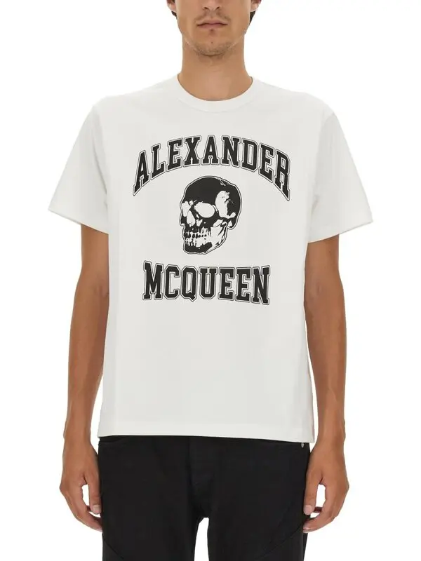 Alexander McQueen Skull Logo T-shirt - White