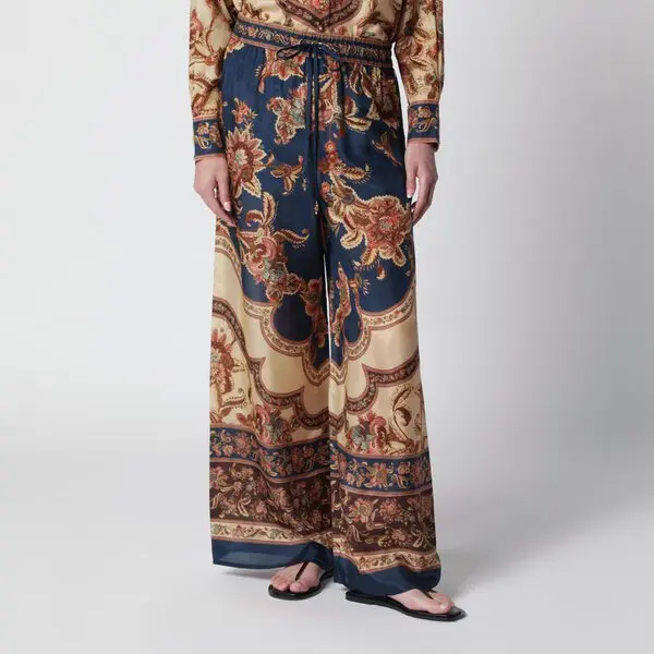 Zimmermann Aster Navy Jacobean Trousers - Multicolor