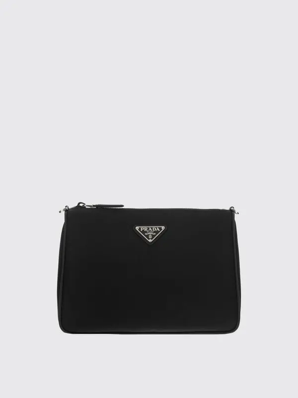 Prada Re-nylon And Saffiano Leather Toiletry Bag - Black