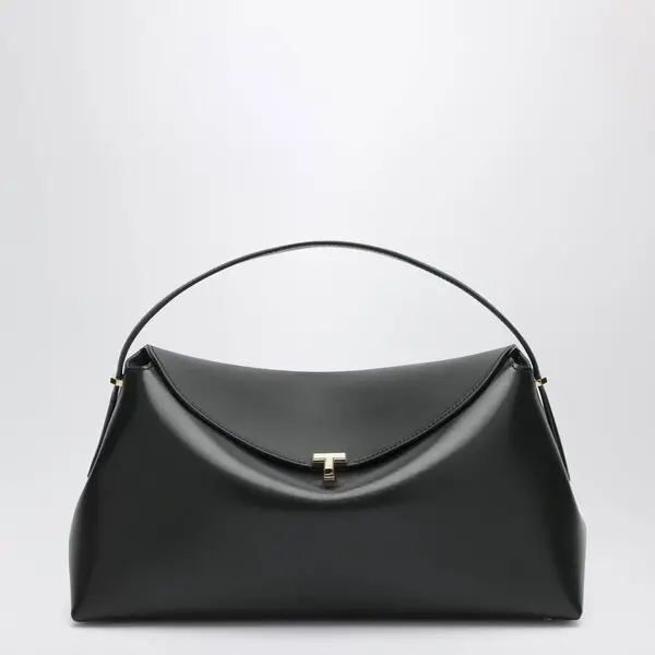 TOTEME Leather T-lock Bag - Black