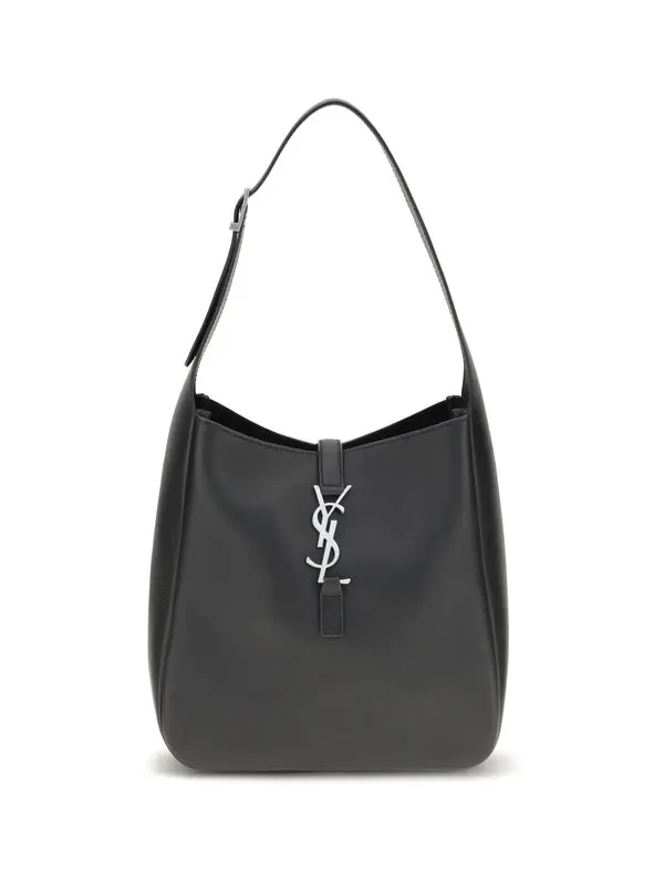 Saint Laurent Le 5 À 7 Leather Shoulder Bag - Black